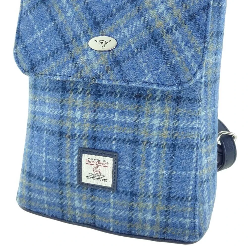 Batoh Tummel Harris Tweed - Light Blue Check | TWEED.cz - stylové ...
